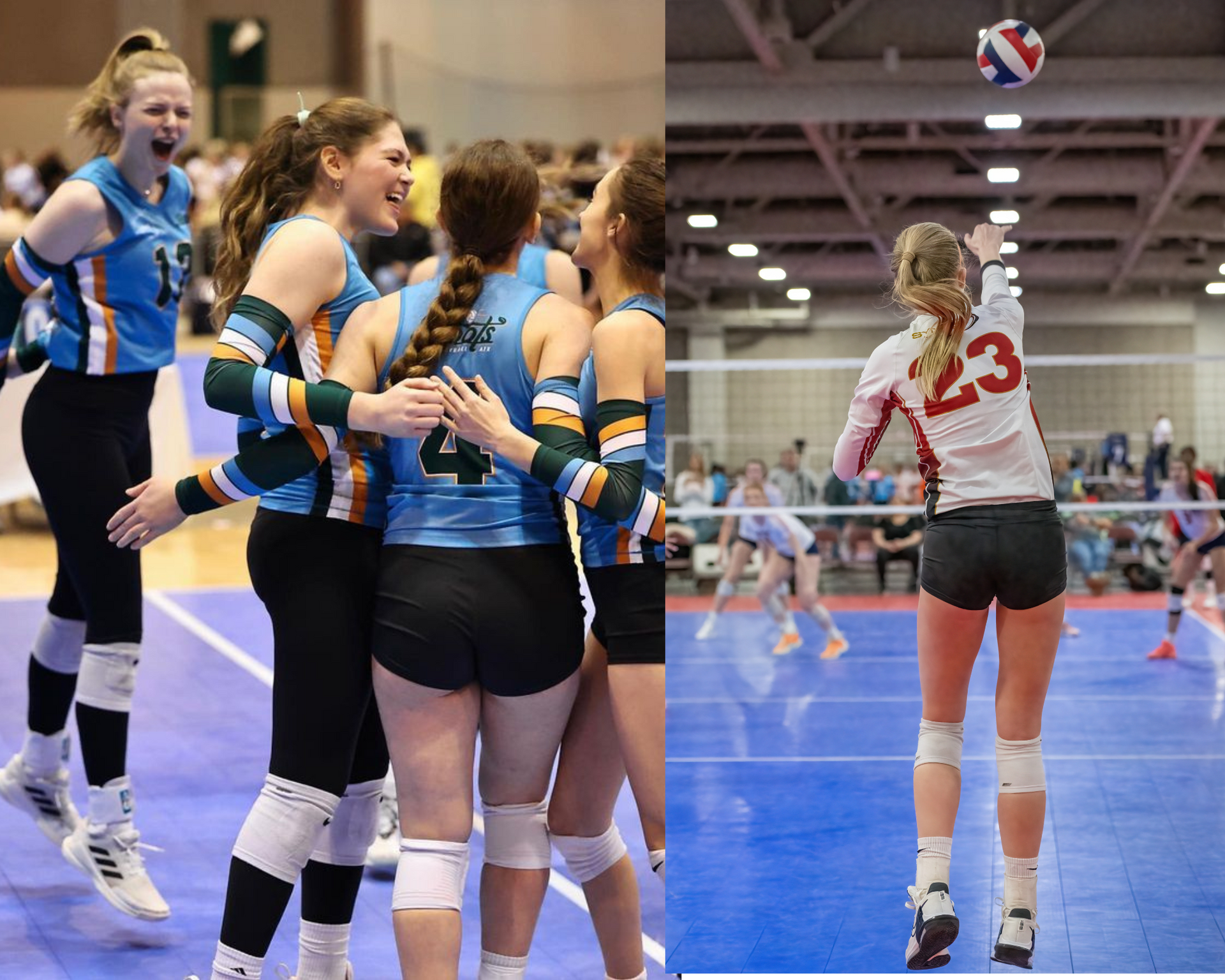 Indoor Volleyball Girls Spandex Competitors Explain Beach Volleyball